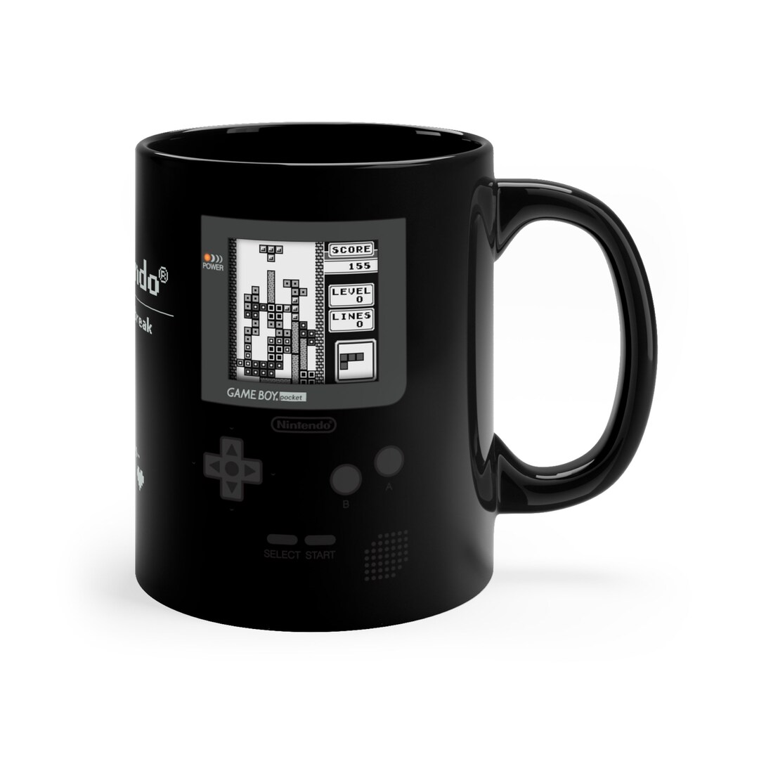 Game Boy Tetris Black Ceramic Tetris 11oz Mug for Vintage and Nintendo ...