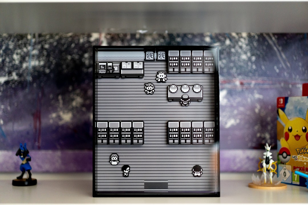 Shadowbox Diorama Nintendo Pokémon Red Blue in Plexiglas 3D - Etsy