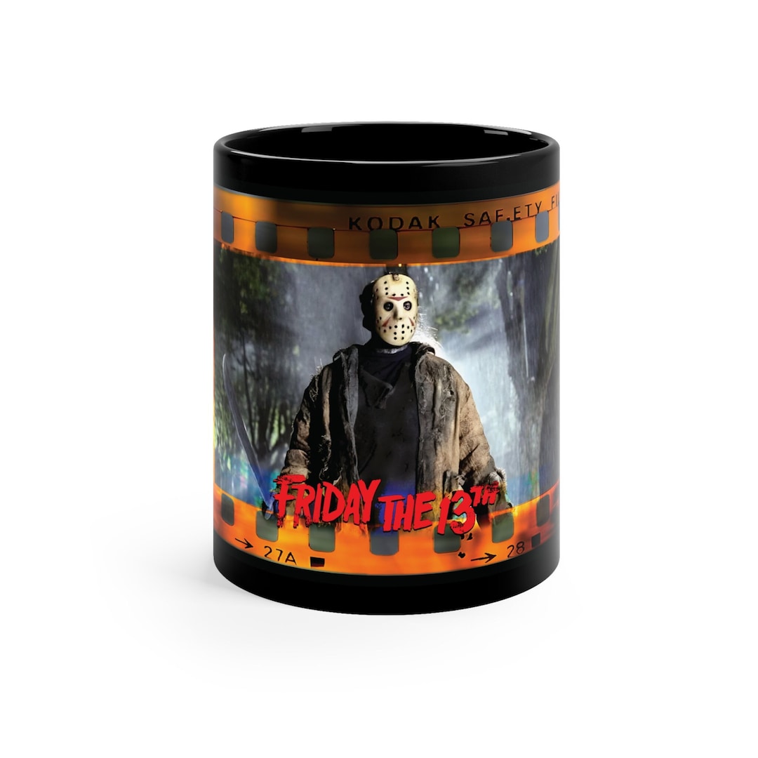 Friday the 13th Jason Voorhees Mug in Black Ceramic 11 Oz, for Retro ...