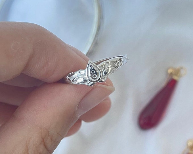 Silver/alloy Made Frieren Adjustable Ring, Earrrings, Funeral Cosplay ...