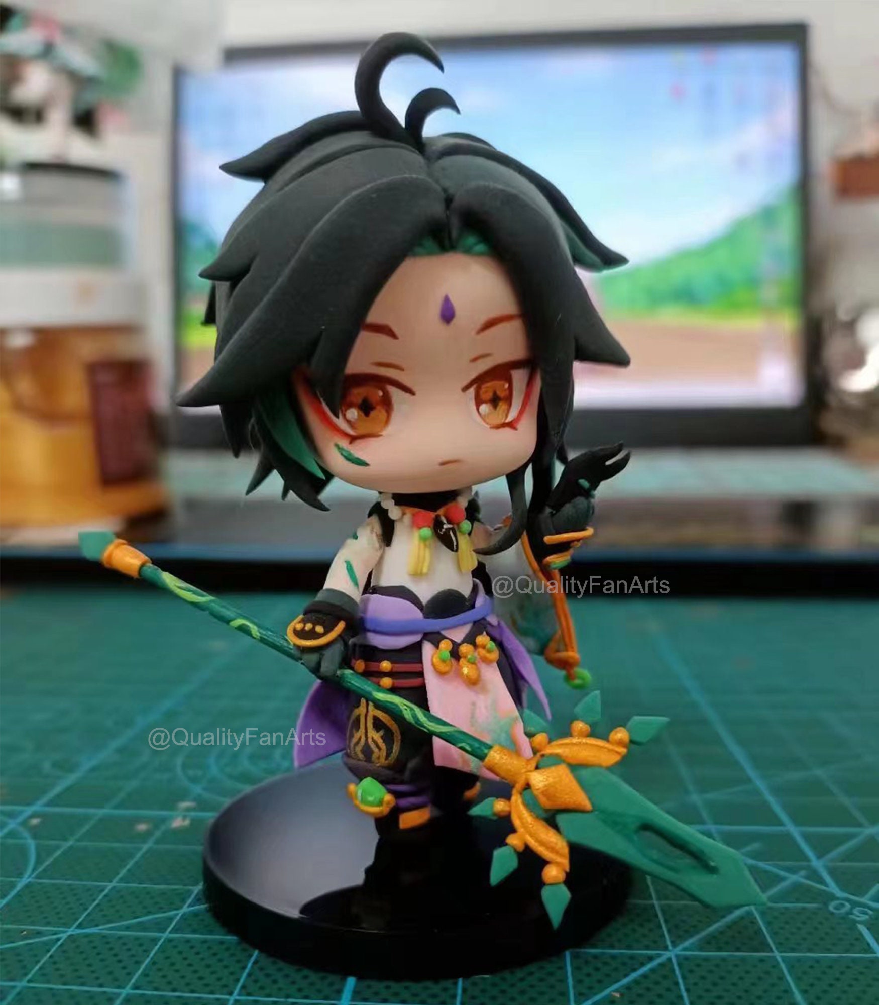 Genshin Impact Xiao Figurine Polymer Clay Figure of Genshin - Etsy ...