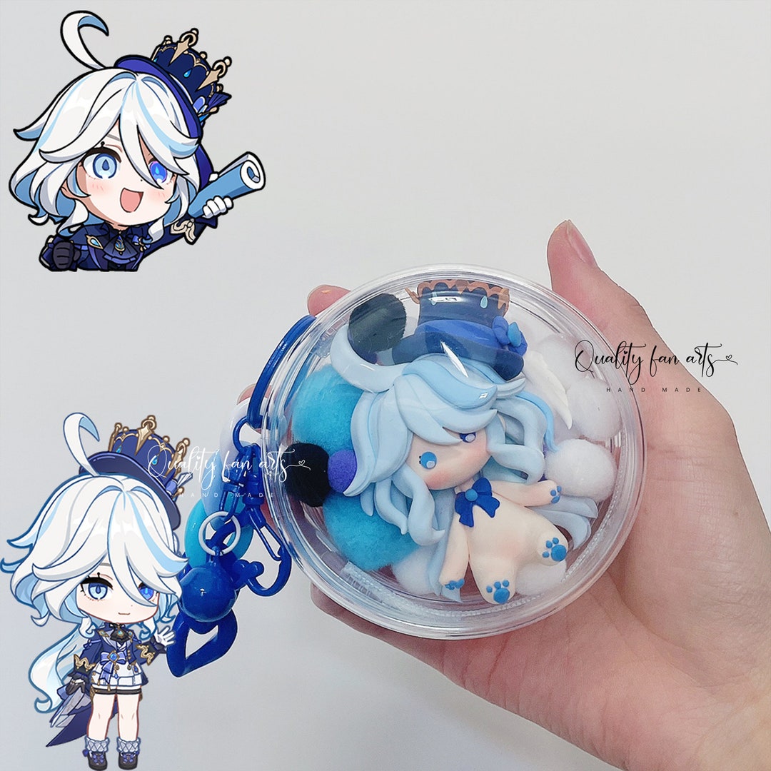 Genshin Impact Furina Polymer Clay Figurine Charm / Refrigerator Magnet ...