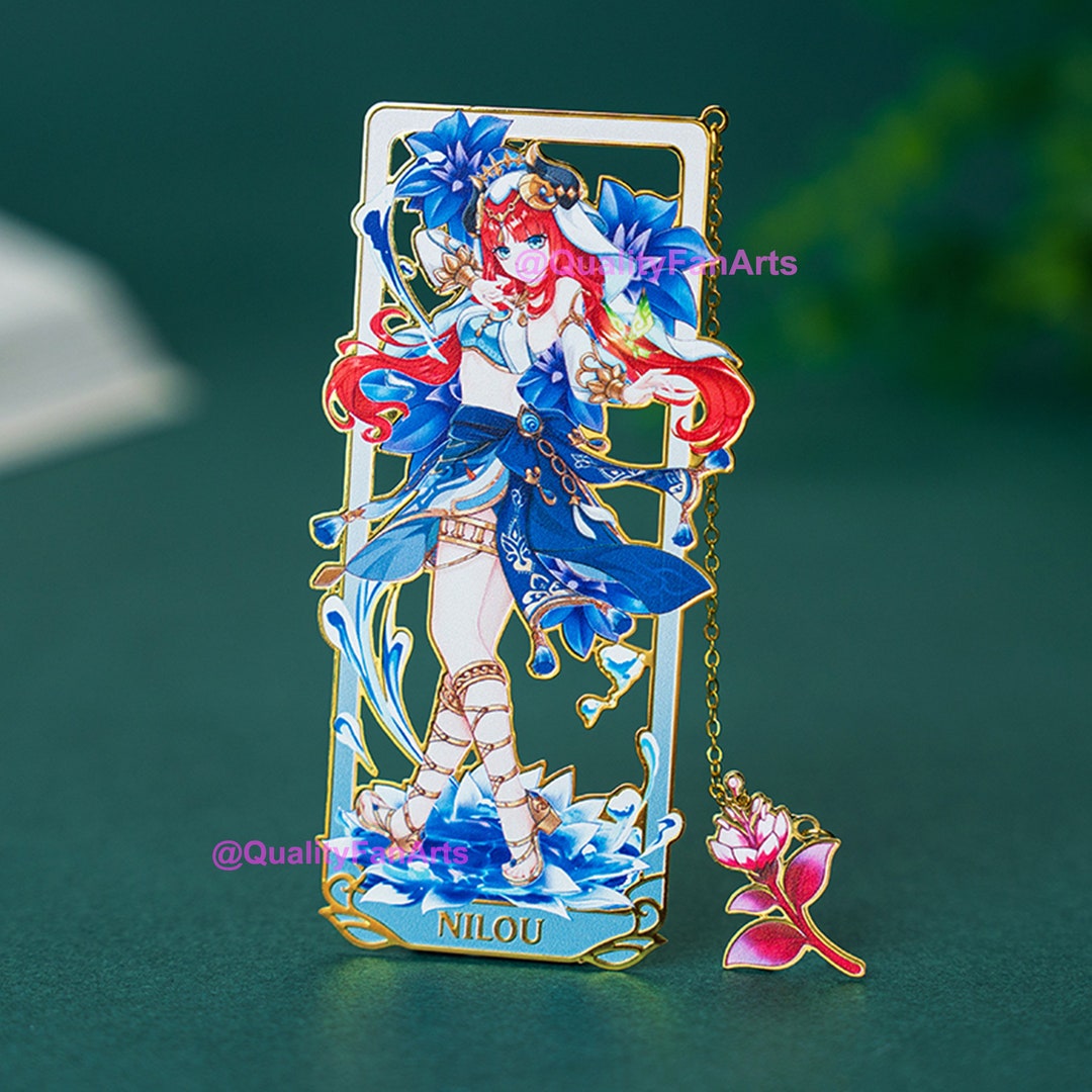 Original Genshin Impact Nilou Bookmark, Genshin Copper Bookmark With ...