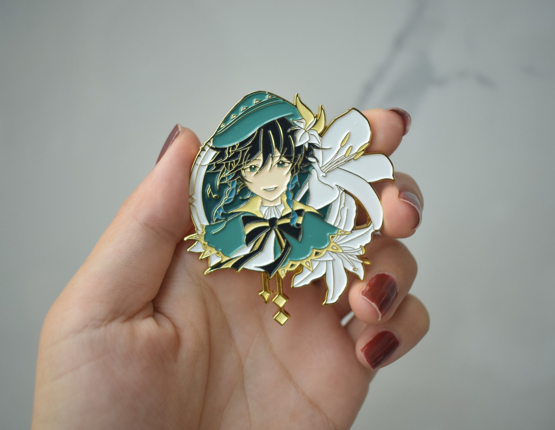 Original Genshin Impact Venti Enamel Pin With Gold Plating - Etsy