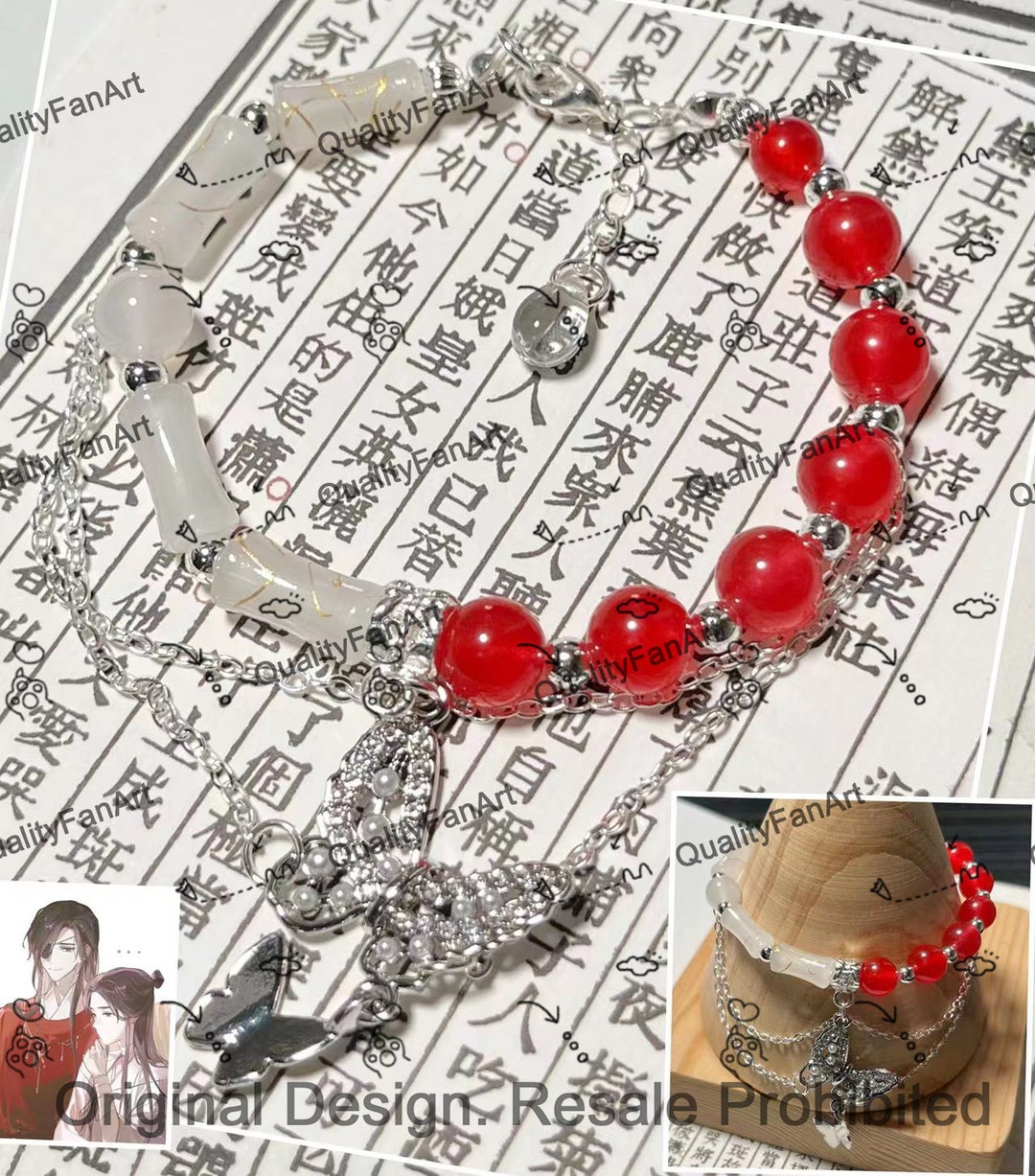 Heaven Official's Blessing Hua Cheng Bracelet, Custom Hua Cheng ...