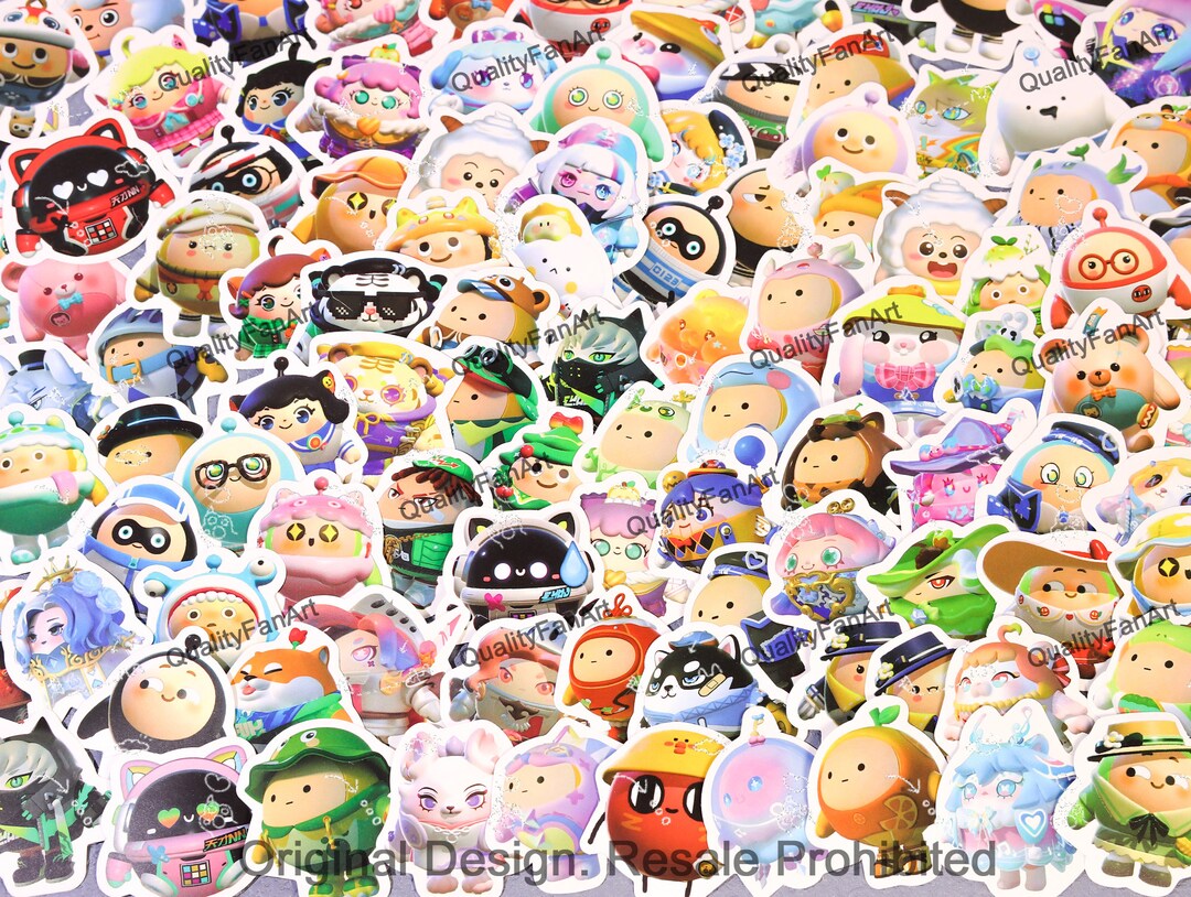 Eggy Party Stickers 100pcs, Cute Eggy Party Decals Waterproof Sticker ...