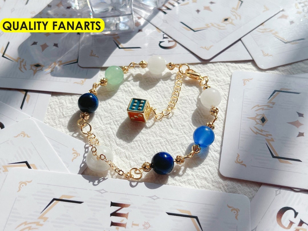 Genshin Impact Yelan Bracelet Length Adjustable, Custom Yelan Gemstone ...