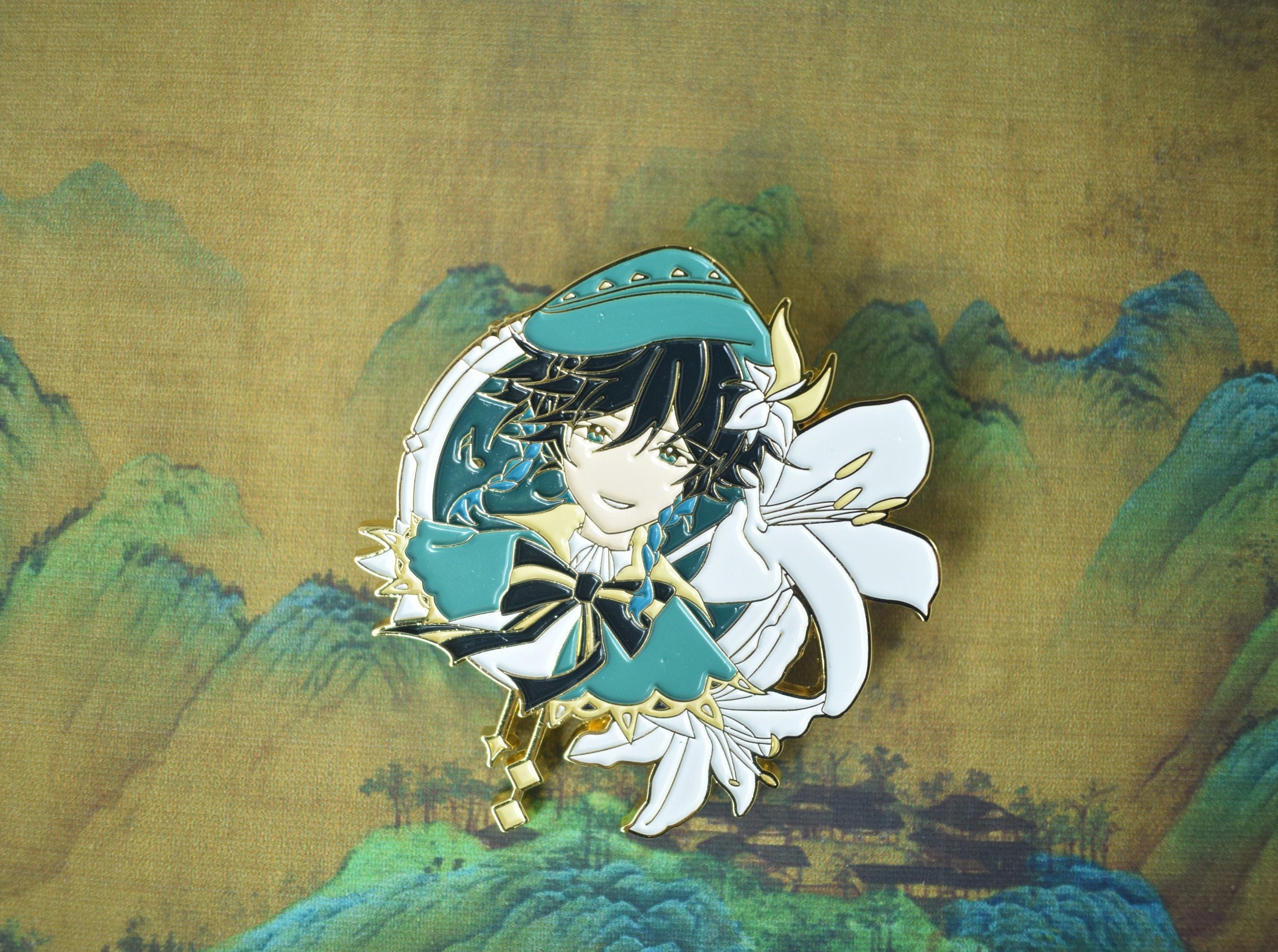 Original Genshin Impact Venti Enamel Pin With Gold Plating - Etsy