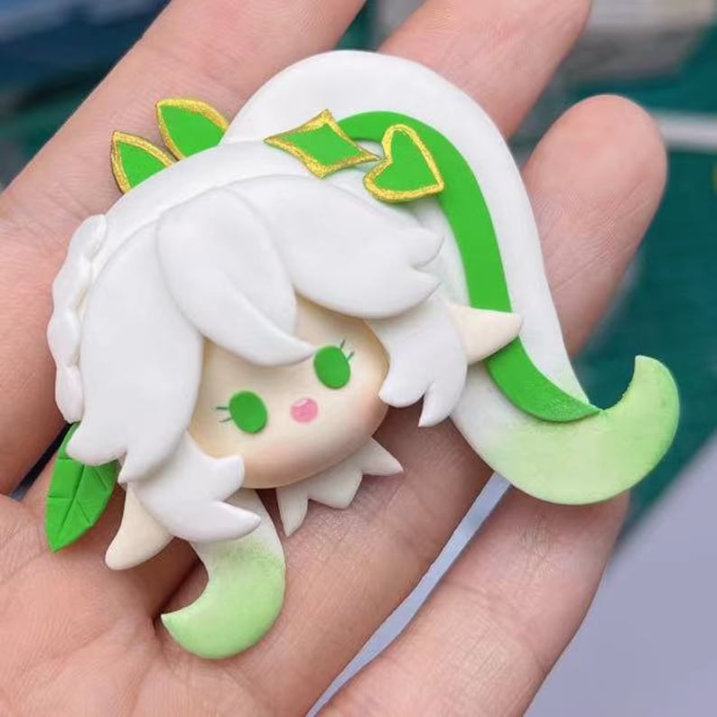 Genshin Impact Nahida Clay Figurine Refrigerator Magnets Etsy Israel