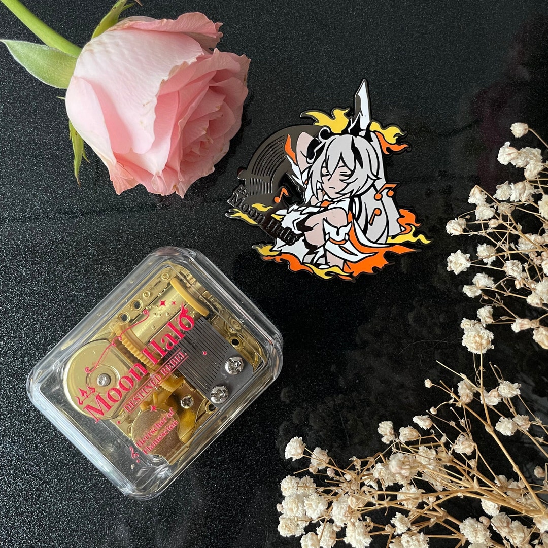 Honkai Impact 3rd Moon Halo Music Box Kiana Esmalte Pin Gift Set, Kiana ...