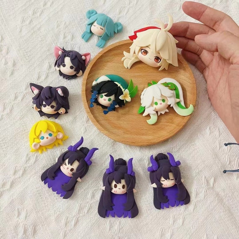 Genshin Impact Clay Figure Custom Genshin Polymer Clay Etsy