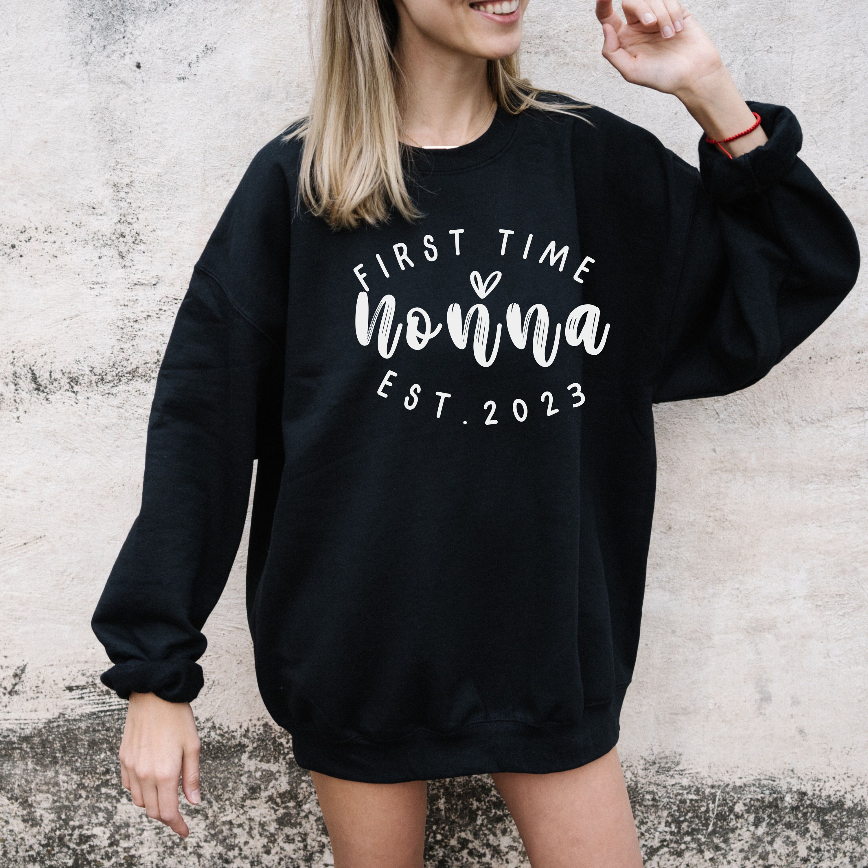 Nonna Sweatshirt New Nonna Est.2023 Grandparent Gift, Pregnancy ...