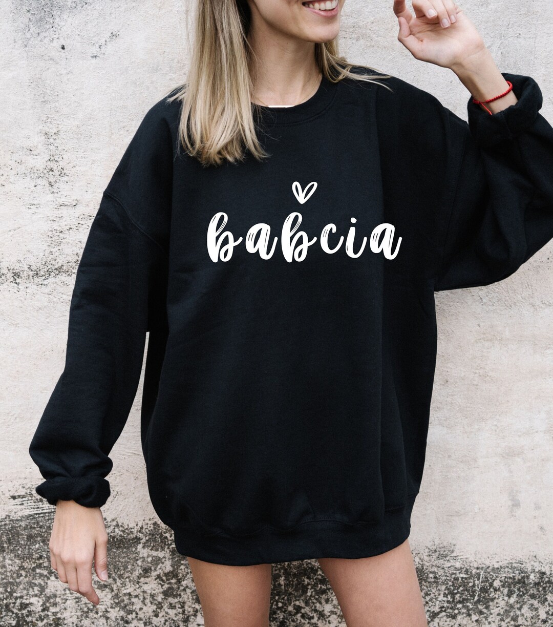 Babcia Love Heart Sweatshirt New Babcia Gift Gifts for Polish - Etsy