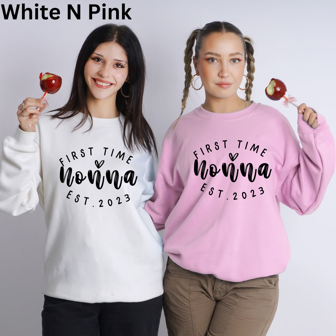 Nonna Sweatshirt New Nonna Est.2023 Grandparent Gift, Pregnancy Announcement, Grandma Sweatshirt ...