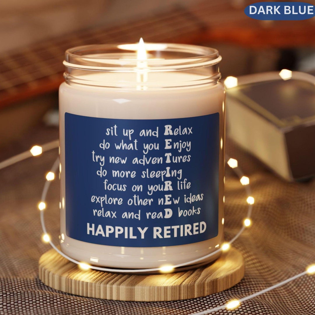 Retirement Candle Gift for Retiring Friend, Personalized Gift for ...