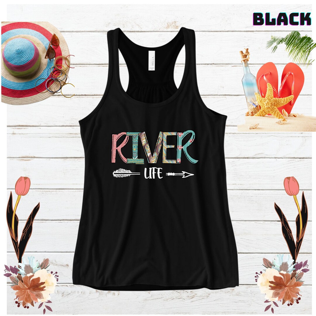 Custom River Life Tank Top: Summer Boating Adventure Shirt - Etsy