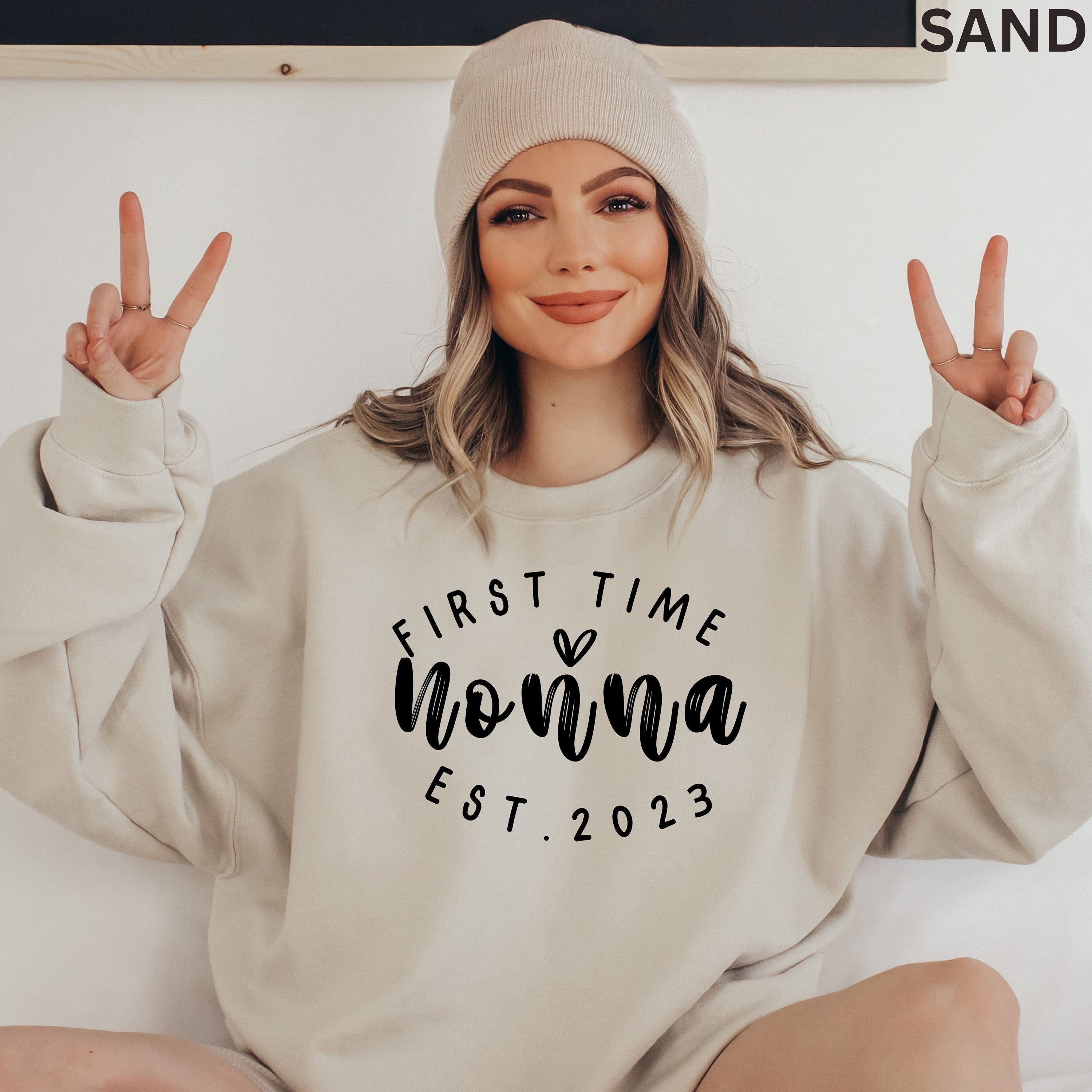 Nonna Sweatshirt New Nonna Est.2023 Grandparent Gift, Pregnancy ...