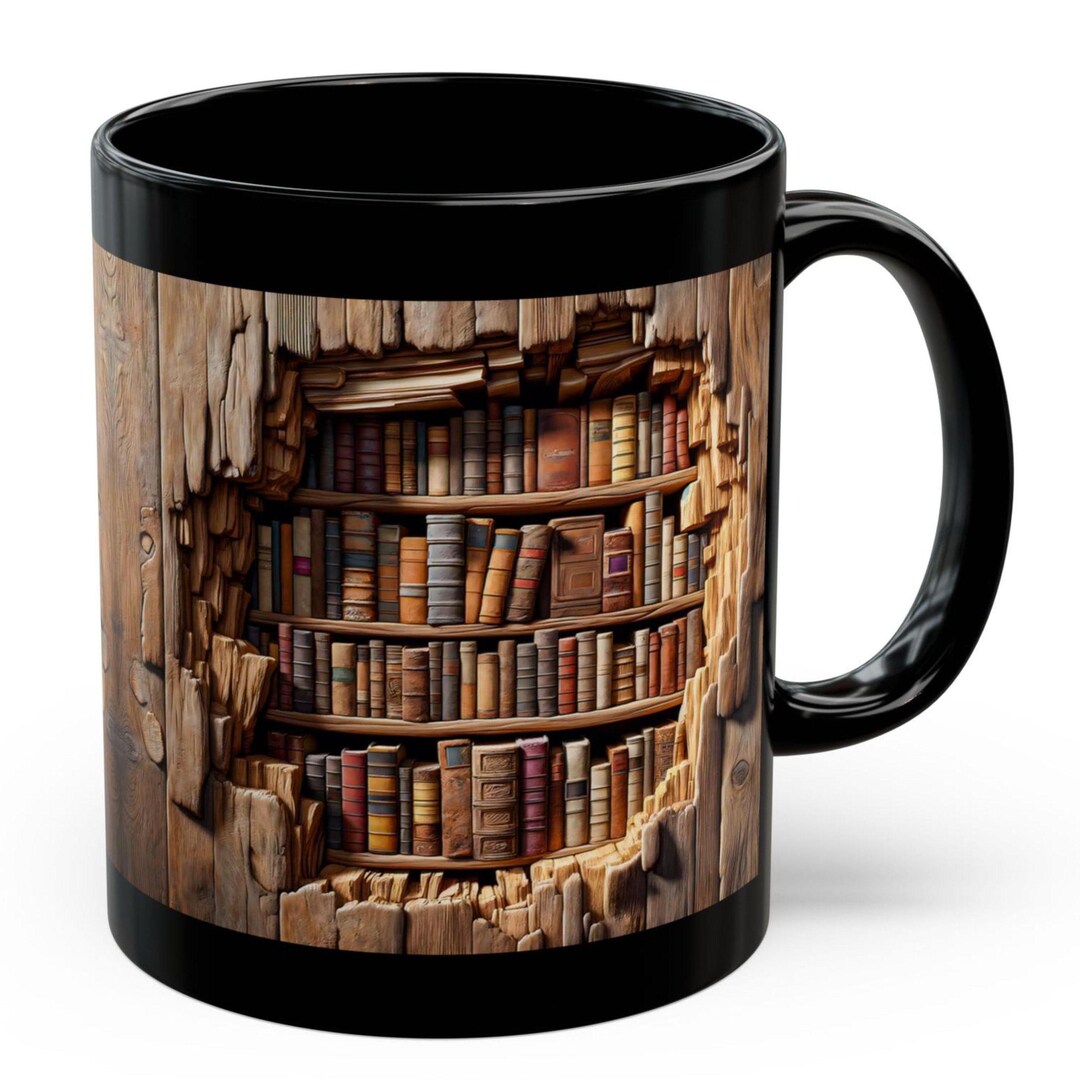 Reading Mugs, Bookshelf Mug, Library Decor, Book Lover Gift, Bookworm ...