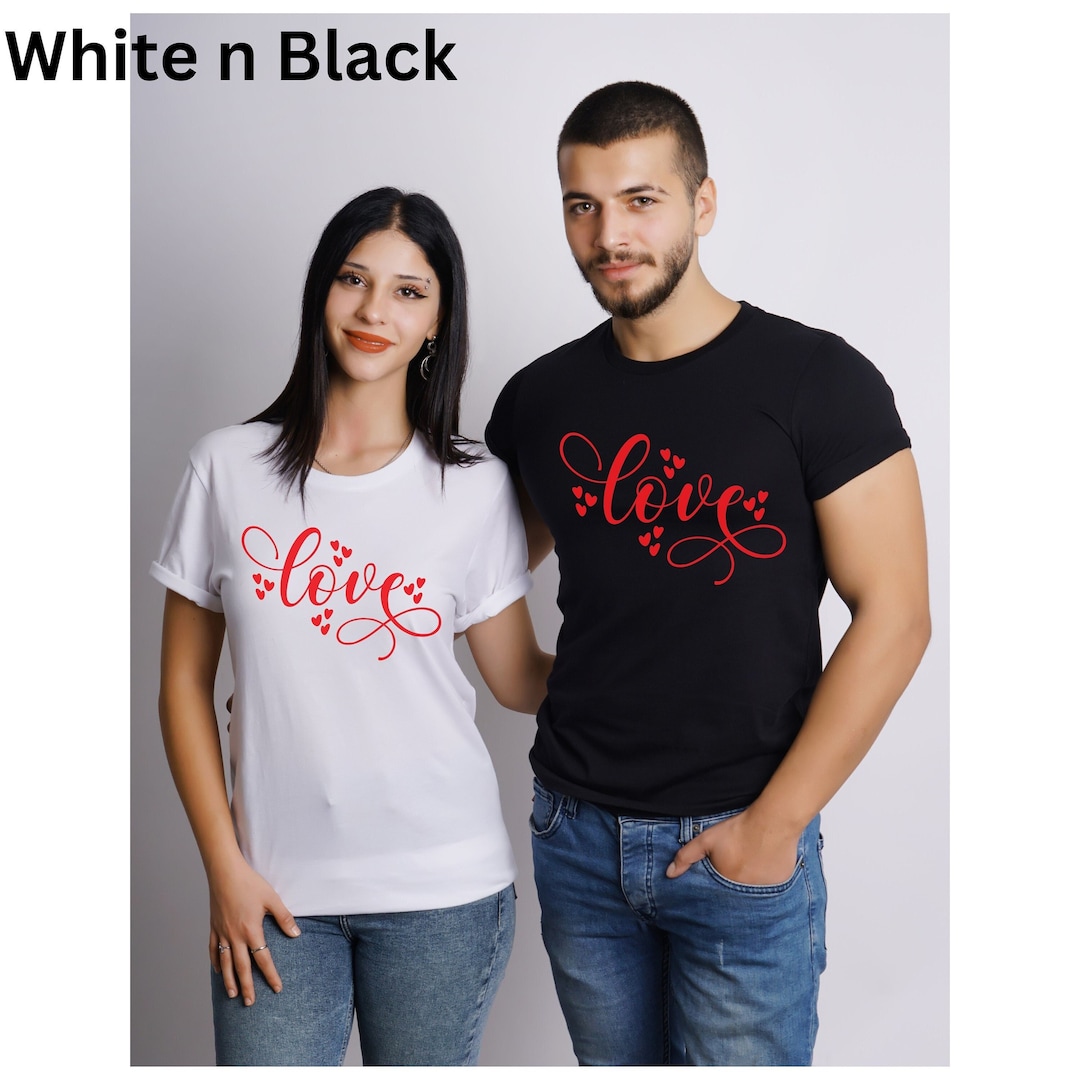Couples Matching Love Shirts, Love Hearts Shirt, Husband and Wife T ...