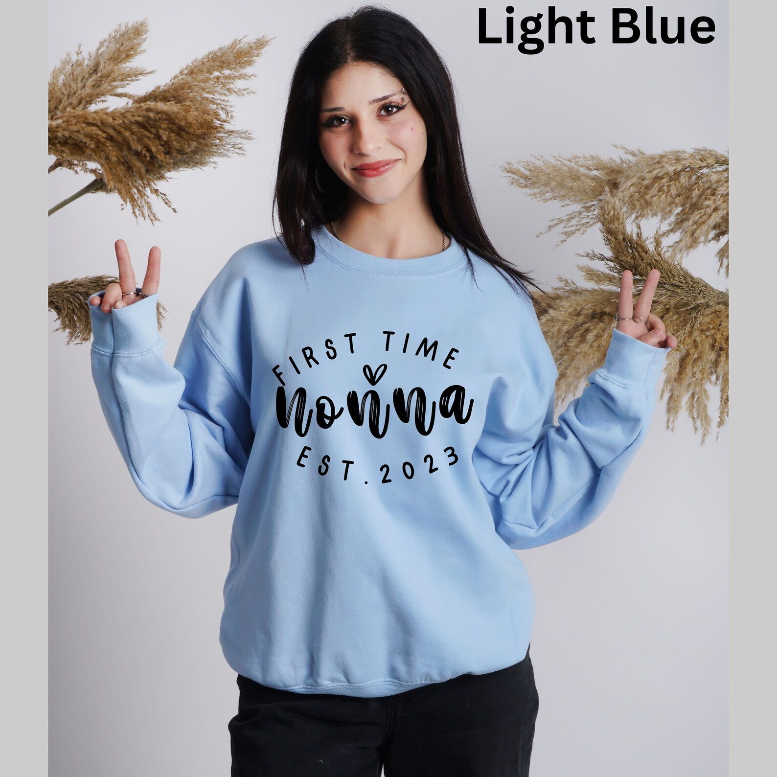 Nonna Sweatshirt New Nonna Est.2023 Grandparent Gift, Pregnancy Announcement, Grandma Sweatshirt ...