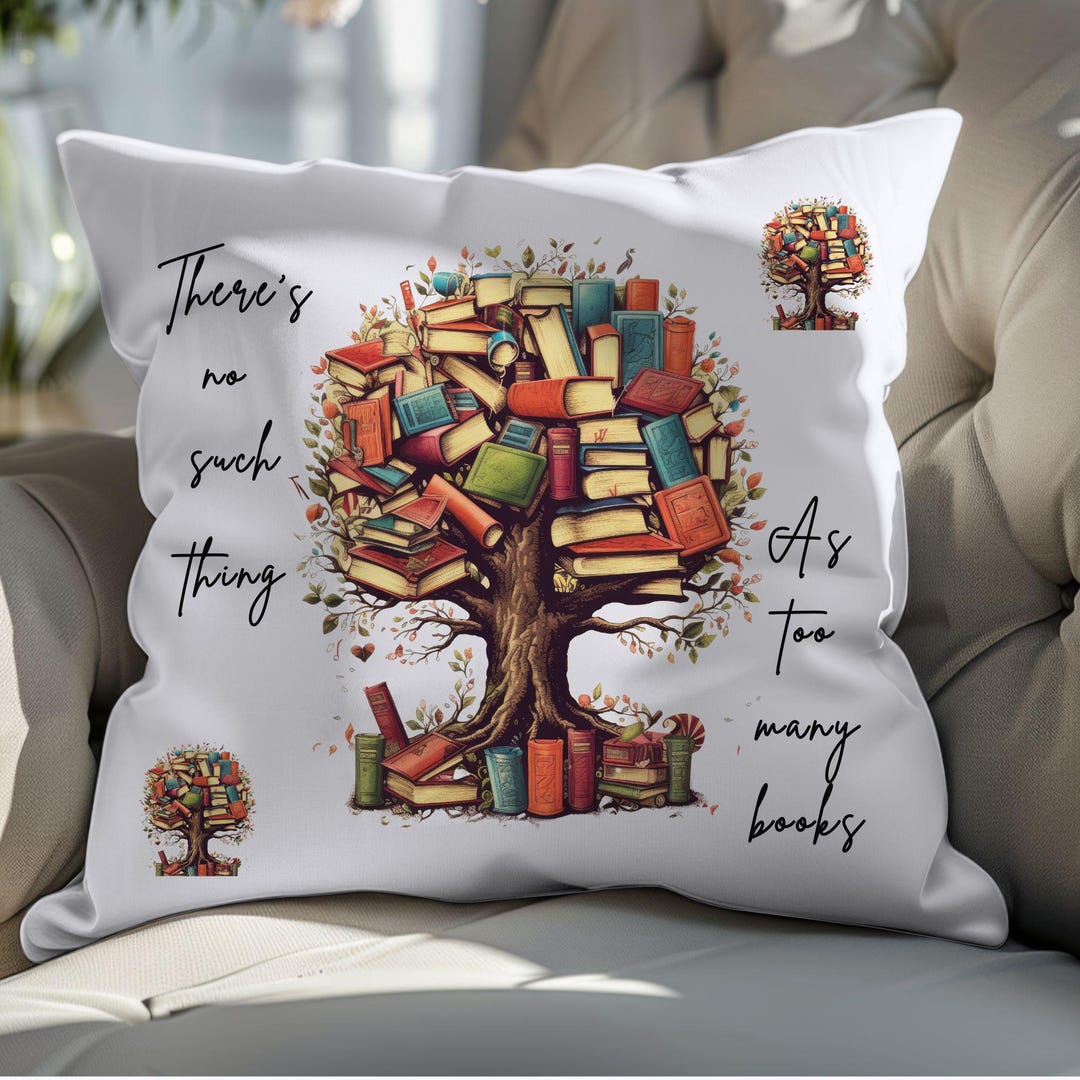 Personalized Reading Pillow, Book Lover Gift, Books Throw, Custom ...