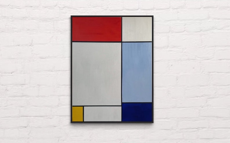 Recreation of Piet Mondrian “composition in Red, Yellow and Blue” From 1927 - Etsy