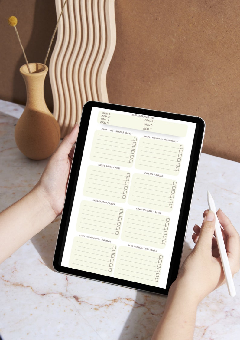 Aldi Aisle Layout Shopping List Template Printable Booklet Grocery List ...