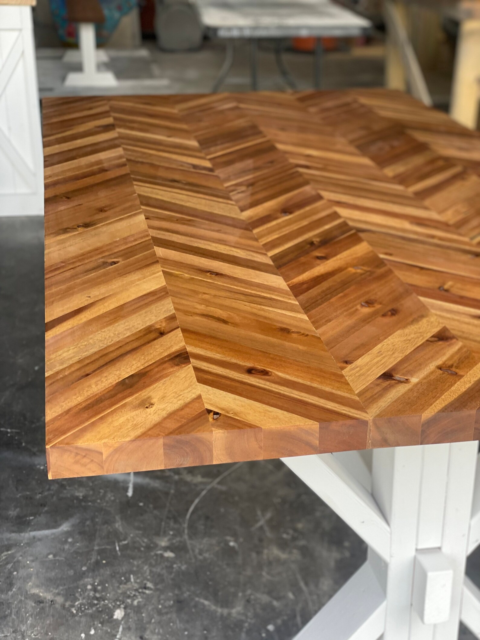 Herringbone Dining Table With Bench - Etsy