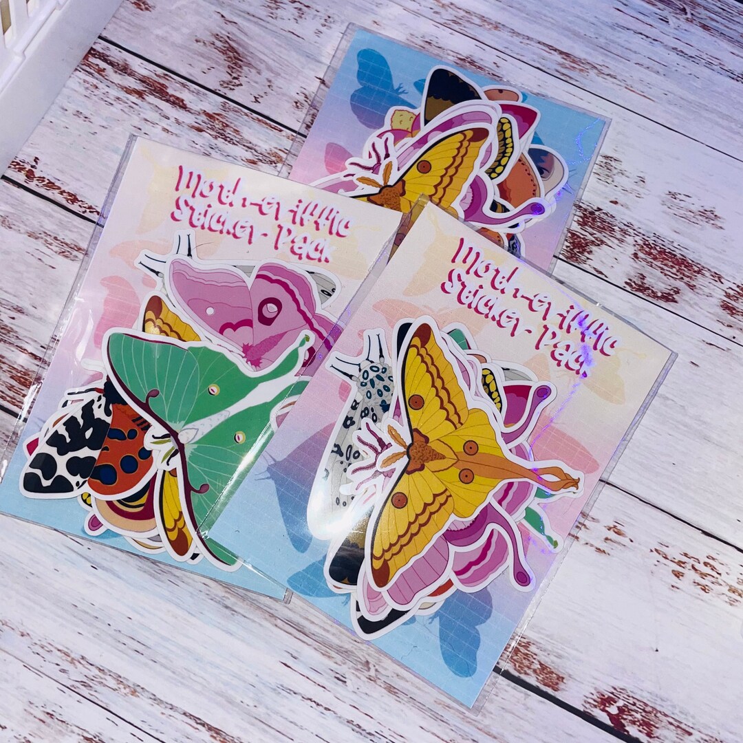 BUNDLES: 11 Moth Pack Aesthetic Stickers , Moth Stickers, Stickers ...