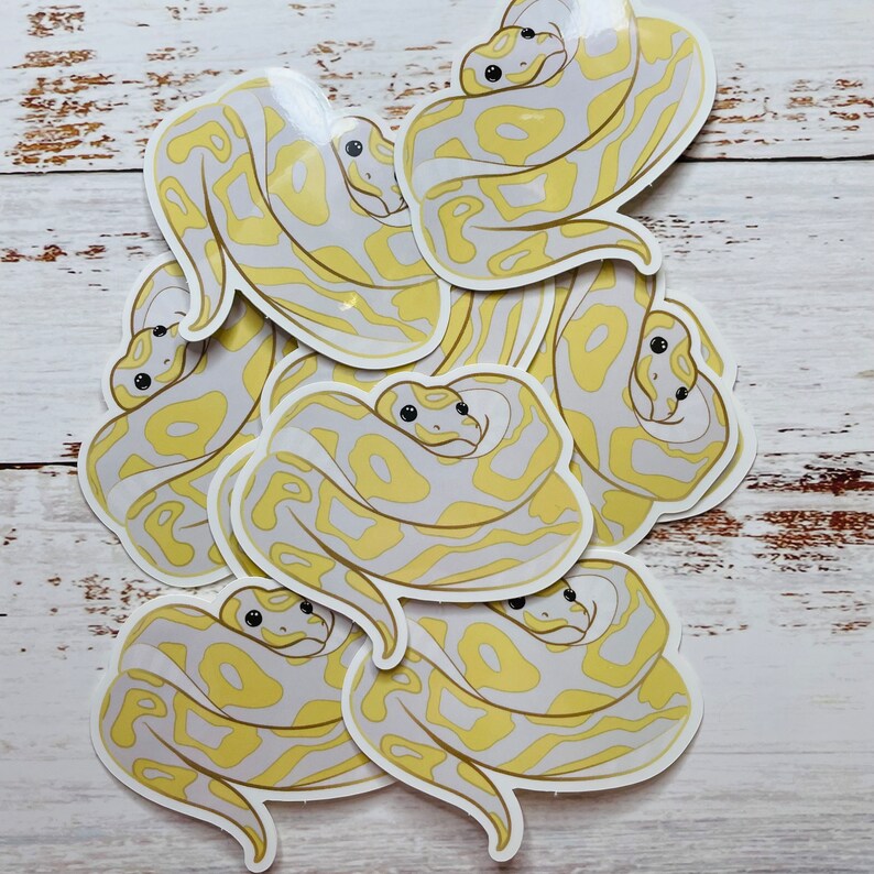 STICKER: Large Banana Ball Python Aesthetic Stickers Snake - Etsy