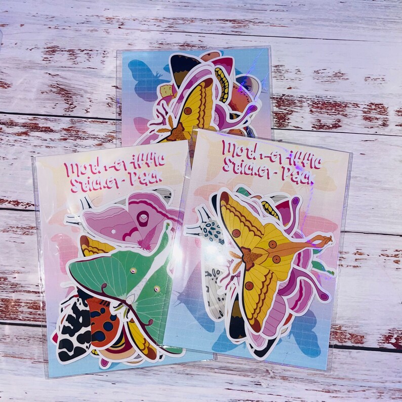 BUNDLES: 11 Moth Pack Aesthetic Stickers Moth Stickers - Etsy