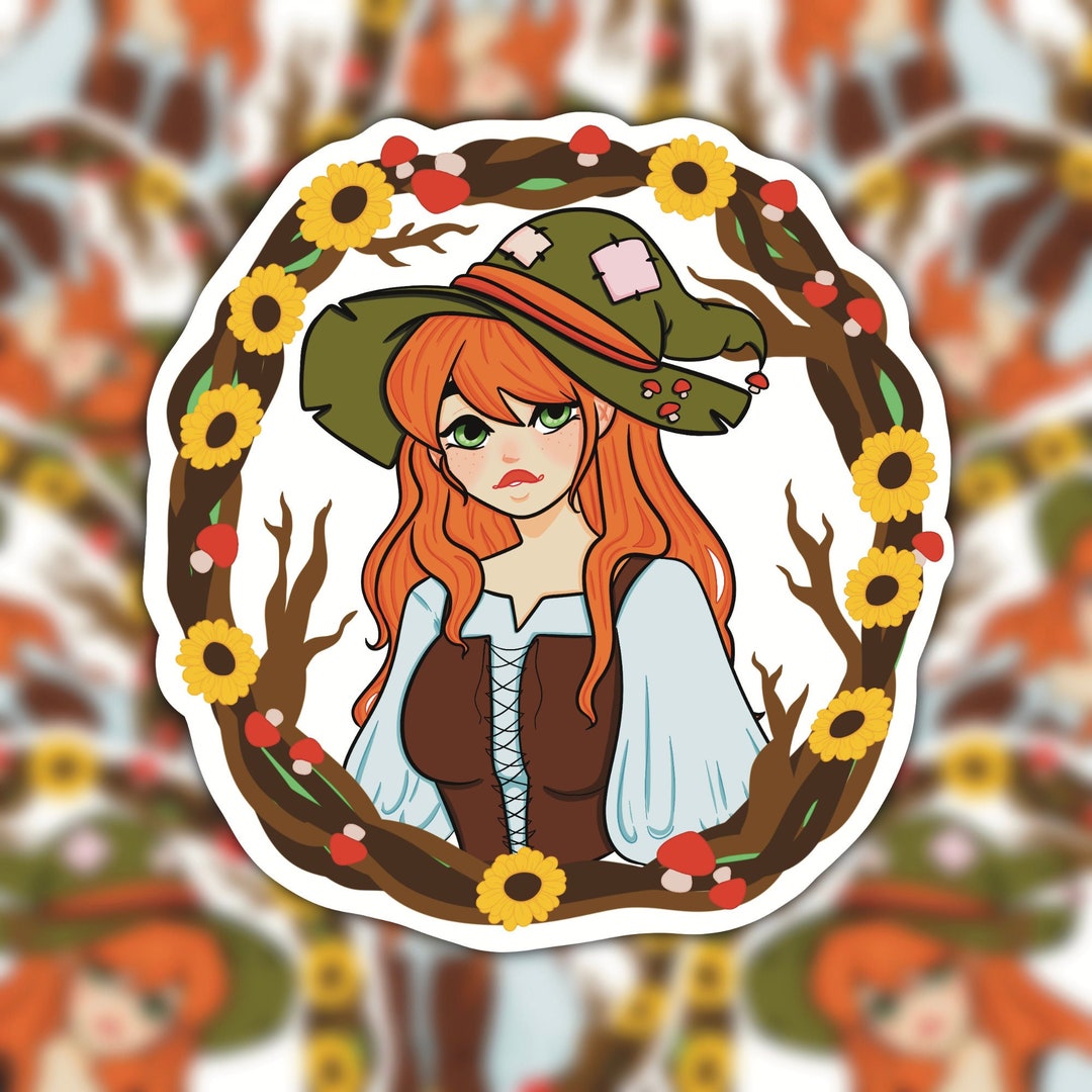 STICKER: Autumn Witch Aesthetic Stickers , Autumn Witch Sticker , Witch ...