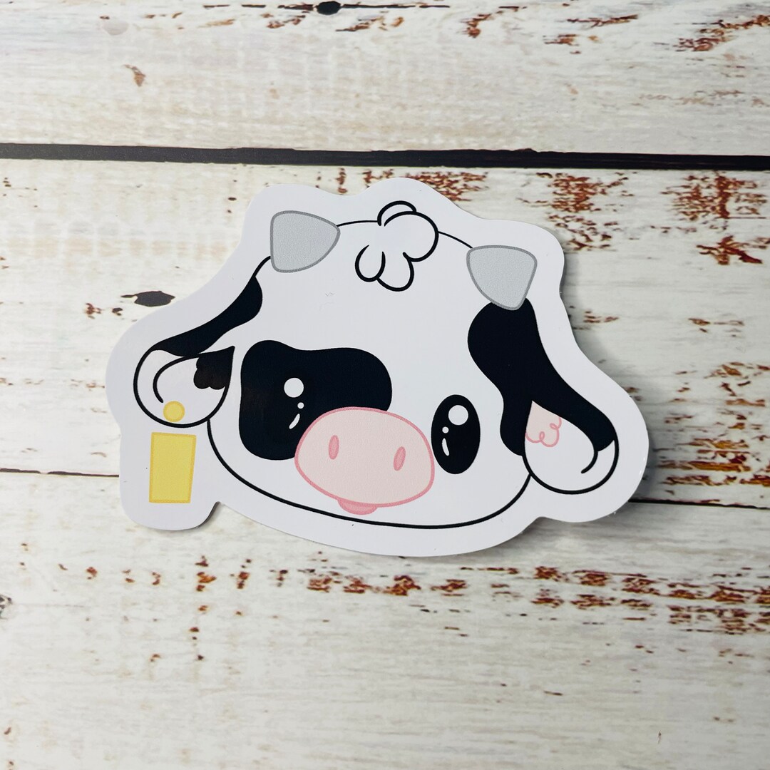 STICKER: Large Milk Cow Aesthetic Stickers, Dairy Cow Sticker, Milk Cow ...