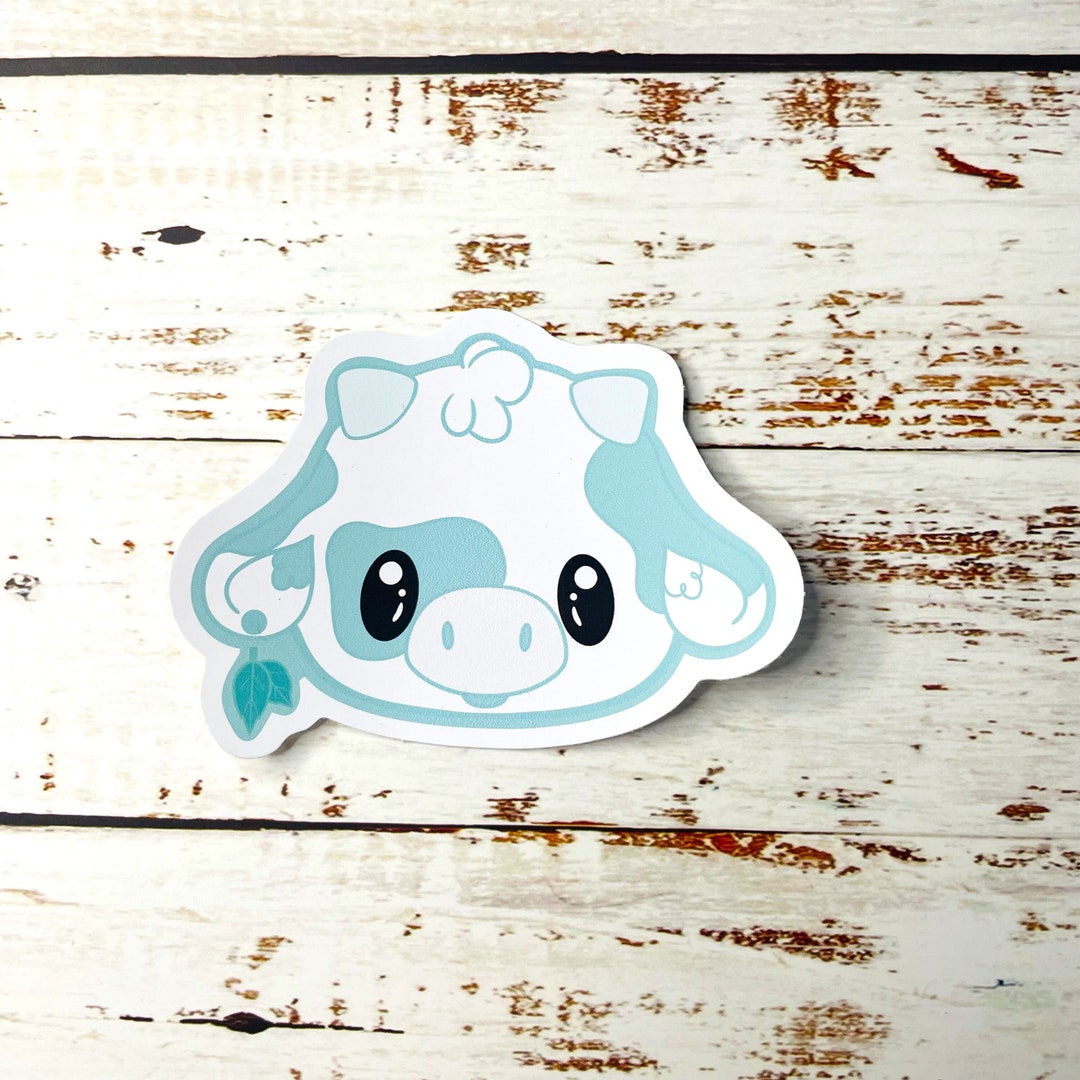 STICKER: Large Mint Cow Aesthetic Stickers, Dairy Cow Sticker, Milk Cow ...