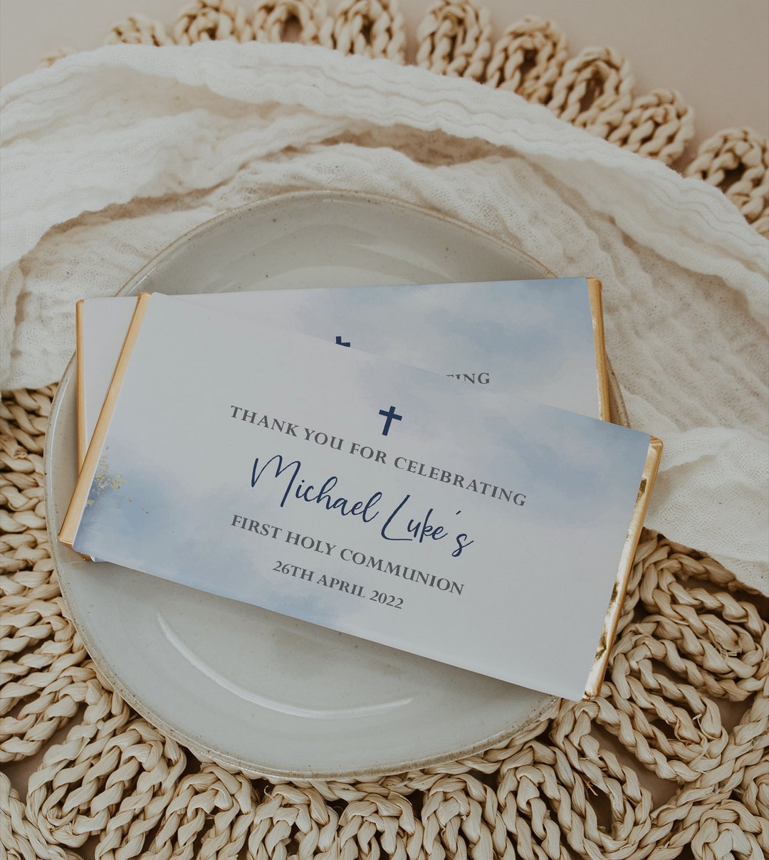 First Holy Communion Chocolate Bar Template, Digital Chocolate Bar ...
