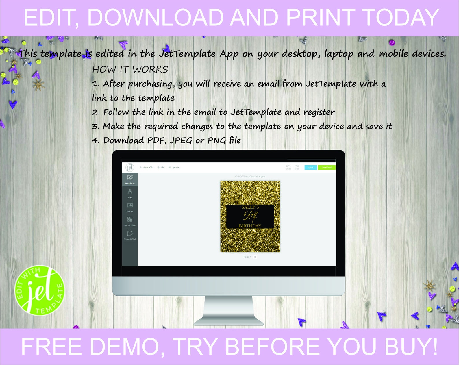 Birthday Chocolate Bar Template, Digital Chocolate Bar Wrapper Template ...