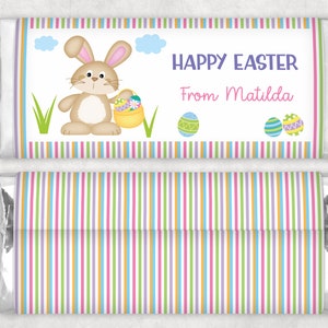 Easter Rabbit Chocolate Bar Template, Digital Chocolate Wrapper ...