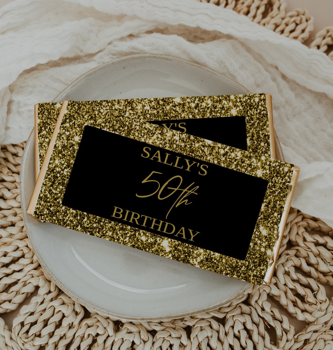 Birthday Chocolate Bar Template, Digital Chocolate Bar Wrapper Template ...