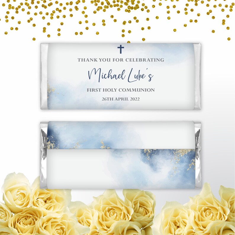 First Holy Communion Chocolate Bar Template, Digital Chocolate Bar ...