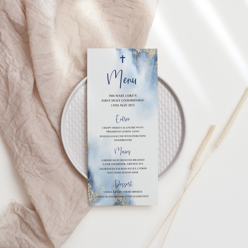 Personalized Menu Cards - Etsy