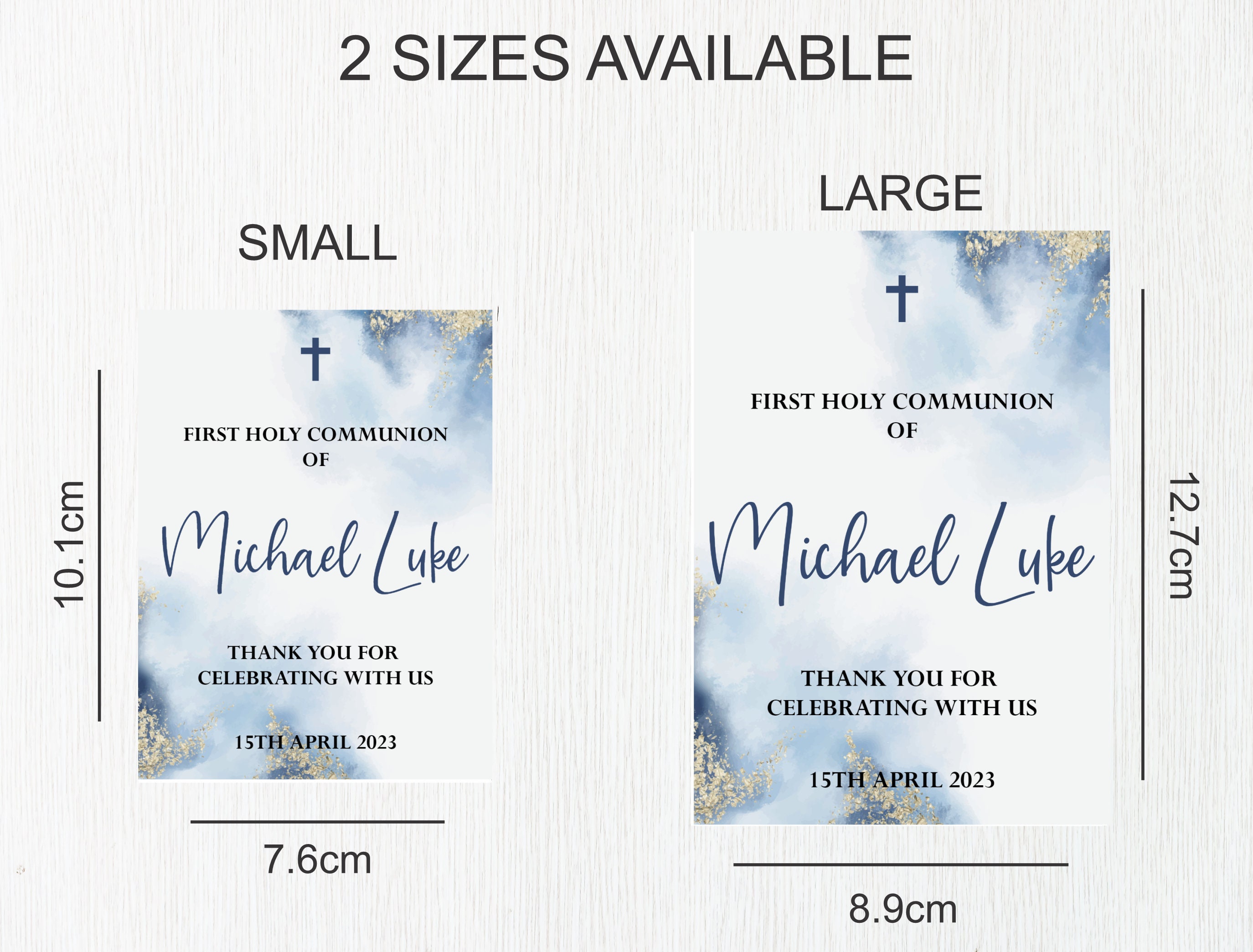 Boys First Holy Communion Bottle Labels, Blue Communion Bottle Label ...