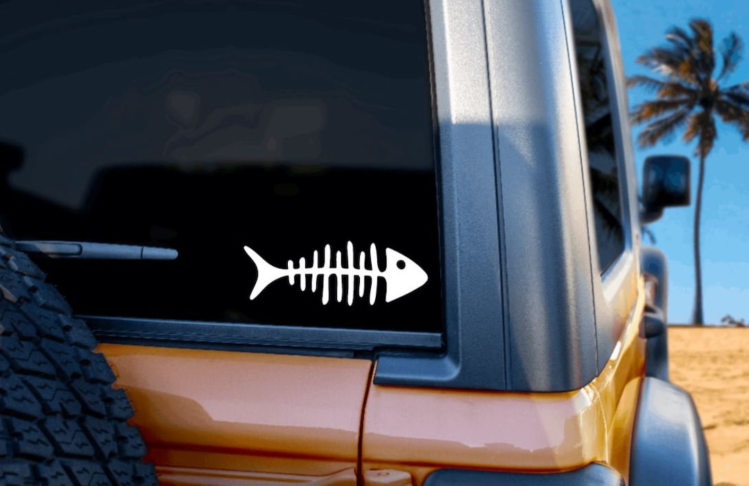 Fishing Car Decal Vinyl Fishing Sticker for Tumbler, Laptop Bumper ...
