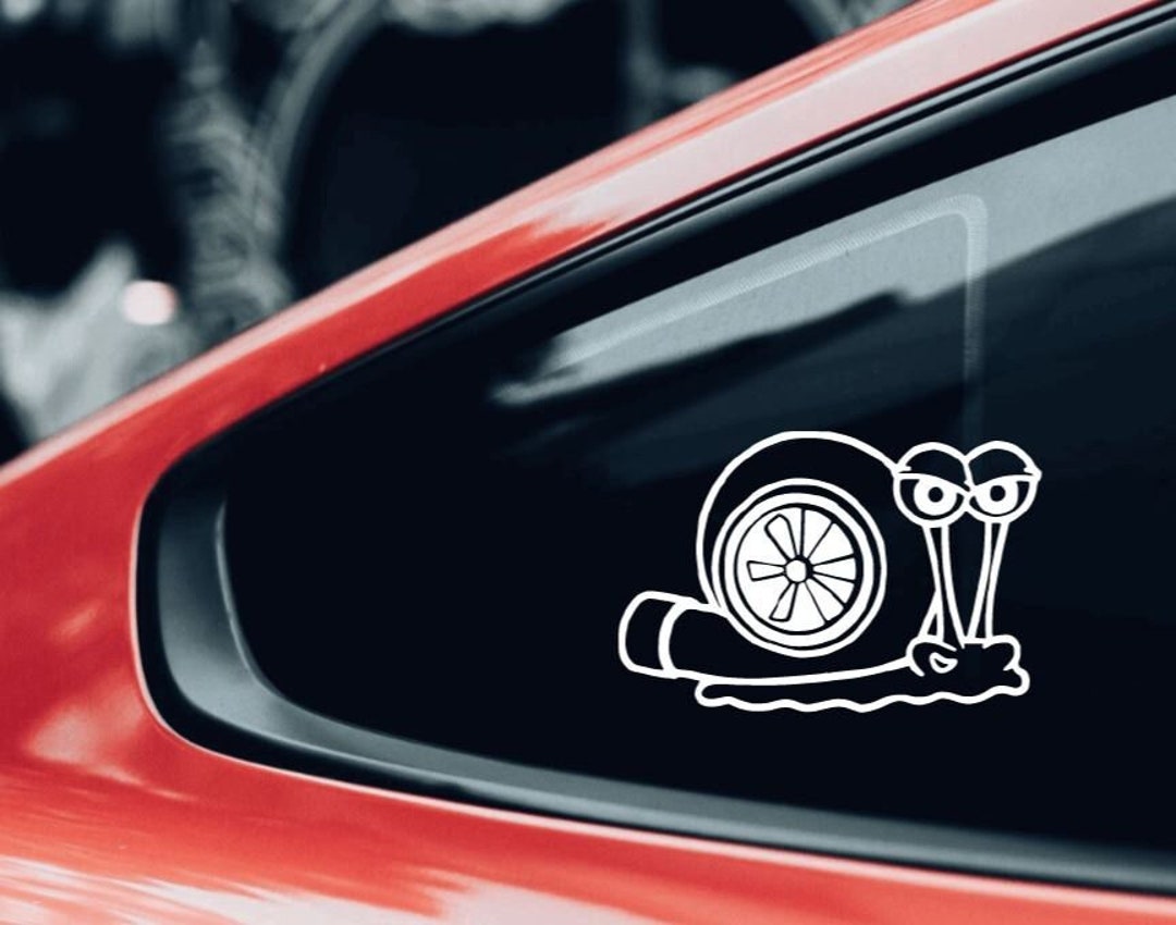 JDM Car Decal Snail Turbo Boosted Car Decal for Men Vinyl Car Decal Car ...