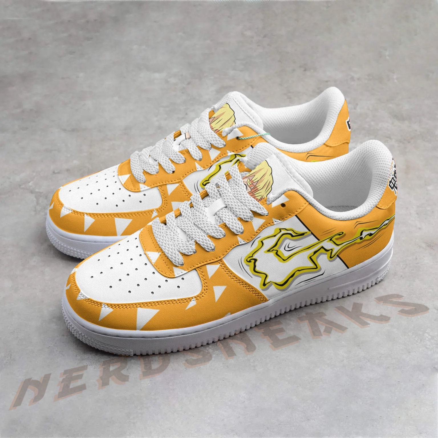 Zenitsu Agatsuma Anime Sneakers Custom KNY Anime Shoes Skill - Etsy