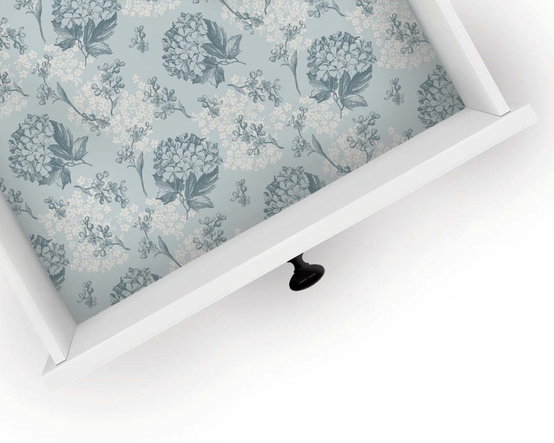 Blue Hydrangea | Drawer Liner | Floral Design | Shelf Liner | Contact ...
