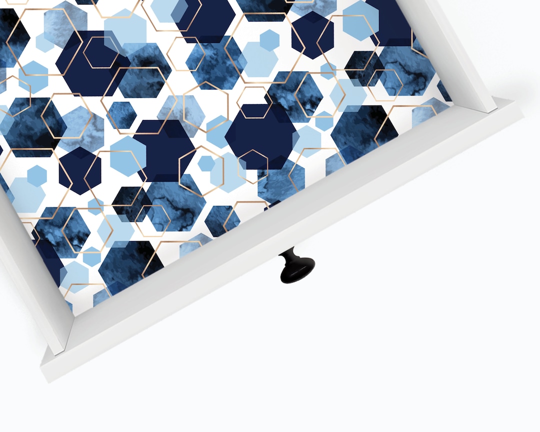 Blue Crystals | Drawer Liner | Shelf Liner | Contact Paper | Home Decor ...