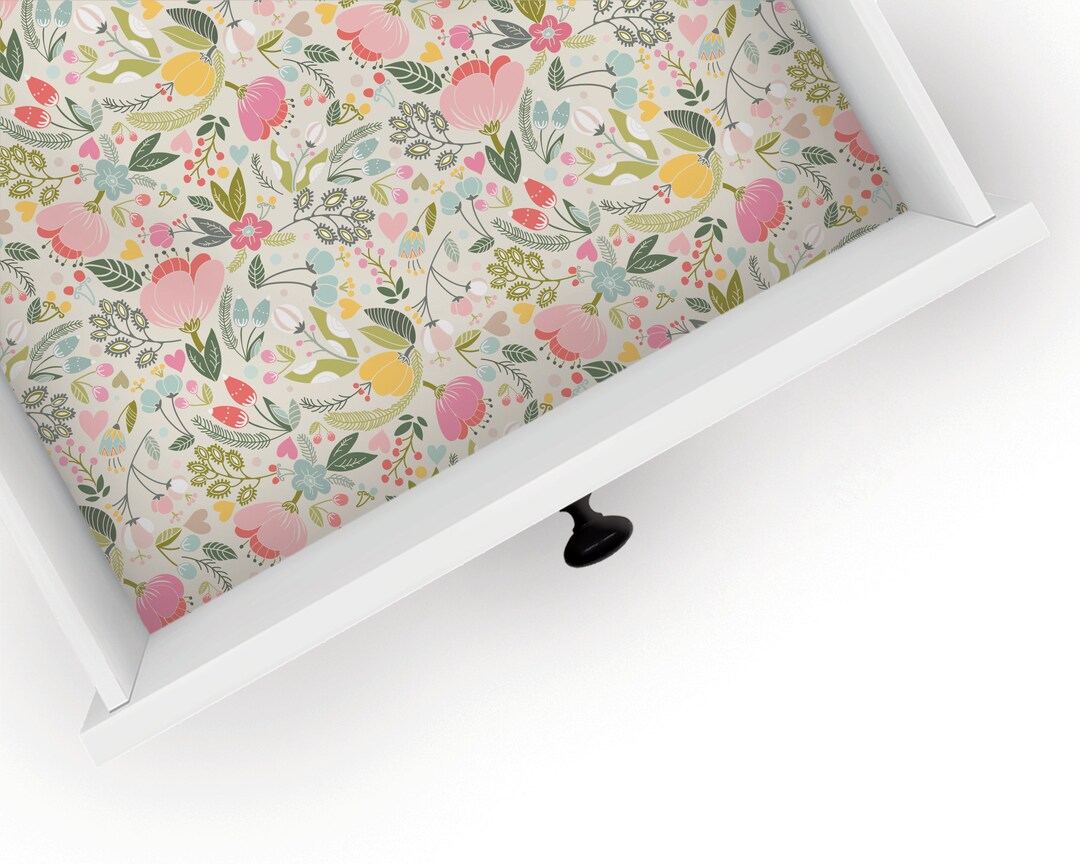 Super Bloom | Drawer Liner | Floral Design | Shelf Liner | Contact ...