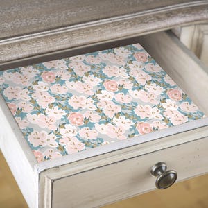 Country Flowers Drawer Liner Floral Design Shelf Liner Contact Paper ...