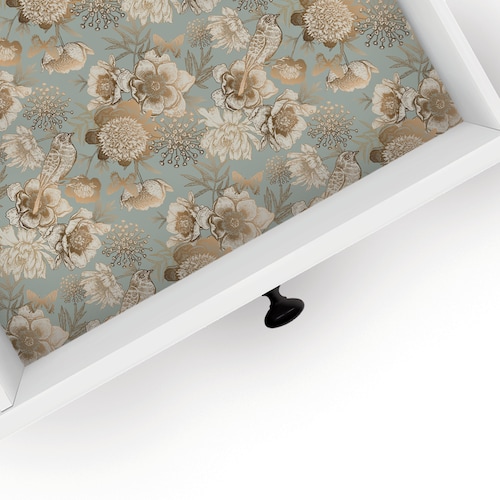 Watercolor Floral Drawer Liner Shelf Liner Contact Paper - Etsy