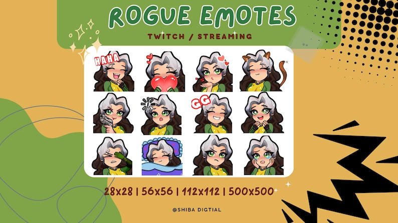 Rogue Marvel Rivals Twitch Emotes | Digital Download for Streamers ...